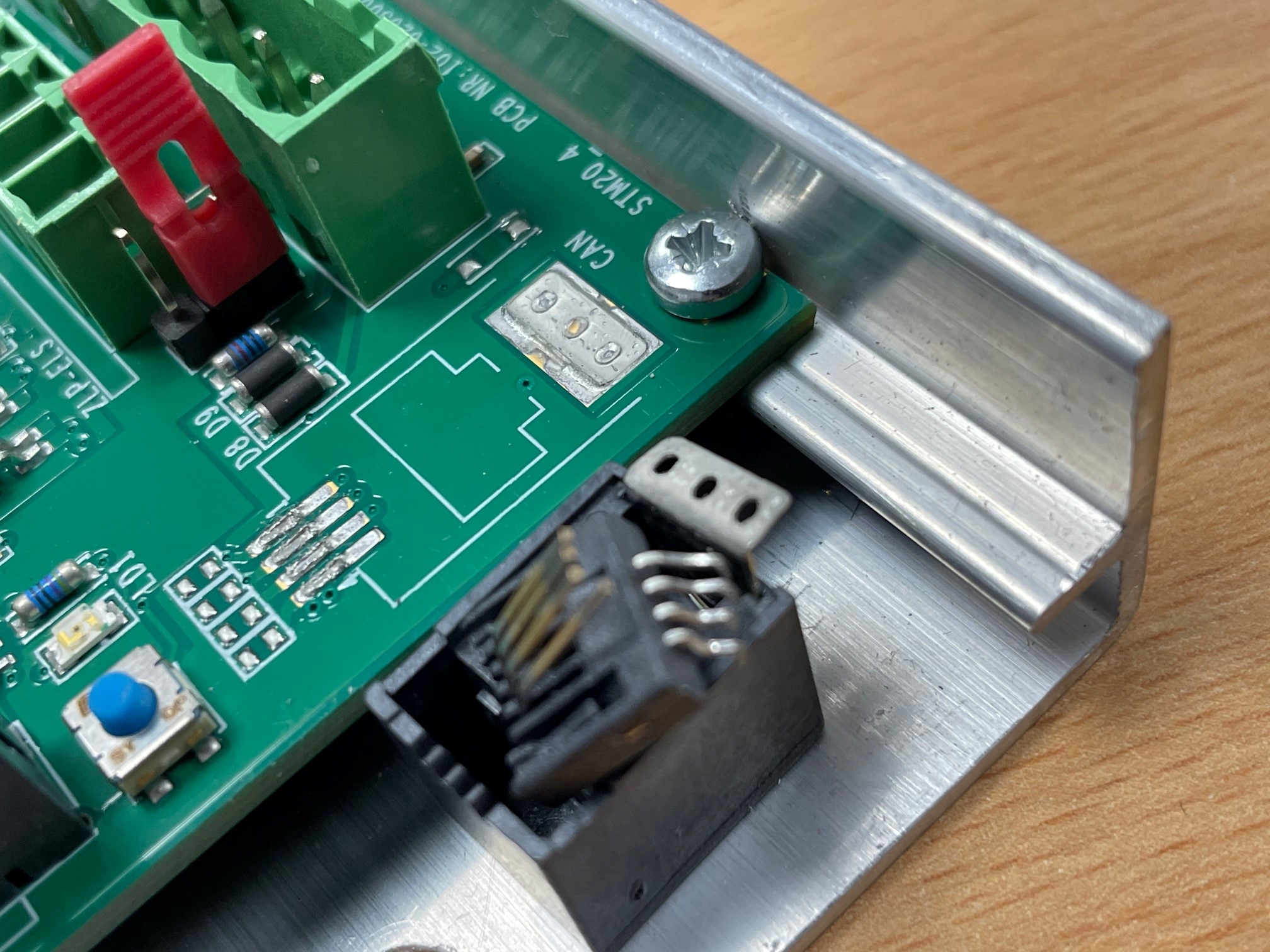 Image above showing how CAN plug has been torn away from the processor ...